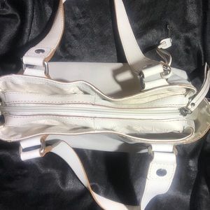 Fossil | Bags | Fossil Whitebone Leather Handbag Wbuckle Accents | Poshmark